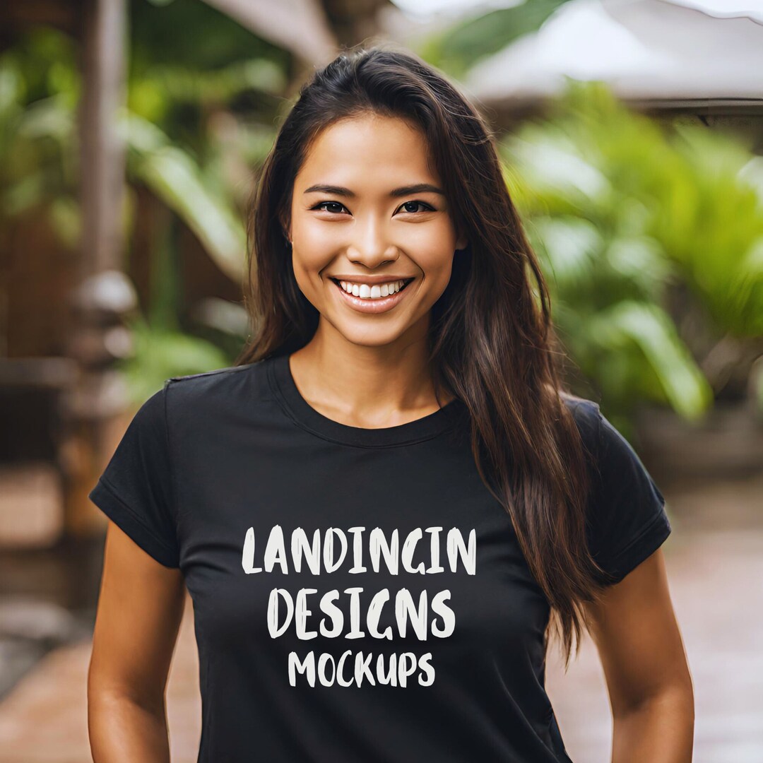 Asian Model Mockup, Asian Woman Mockup, Polynesian Hawaiian, Mockups ...