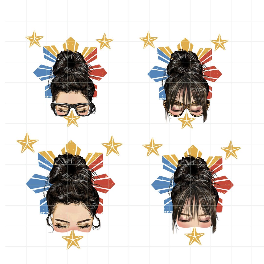 Filipina Sticker Pinay Pinoy Filipino PNG Bundle, Philippine Sun PNG ...