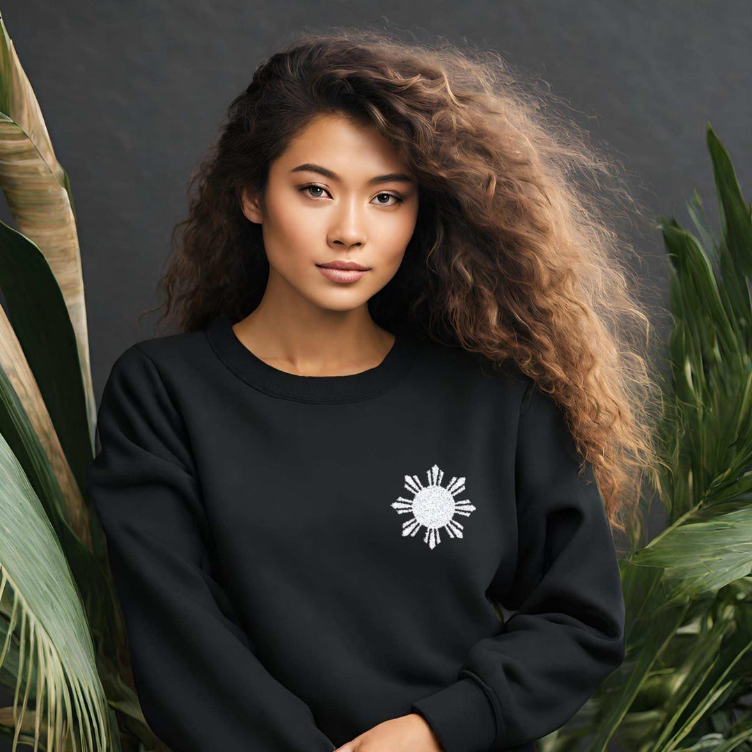 Filipino Sweatshirt Embroidered Filipino Shirt, Filipino Flag Sweater ...