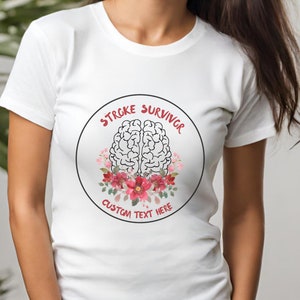 Stroke Shirt for Stroke Survivors, Custom Stroke Awareness Tshirt ...