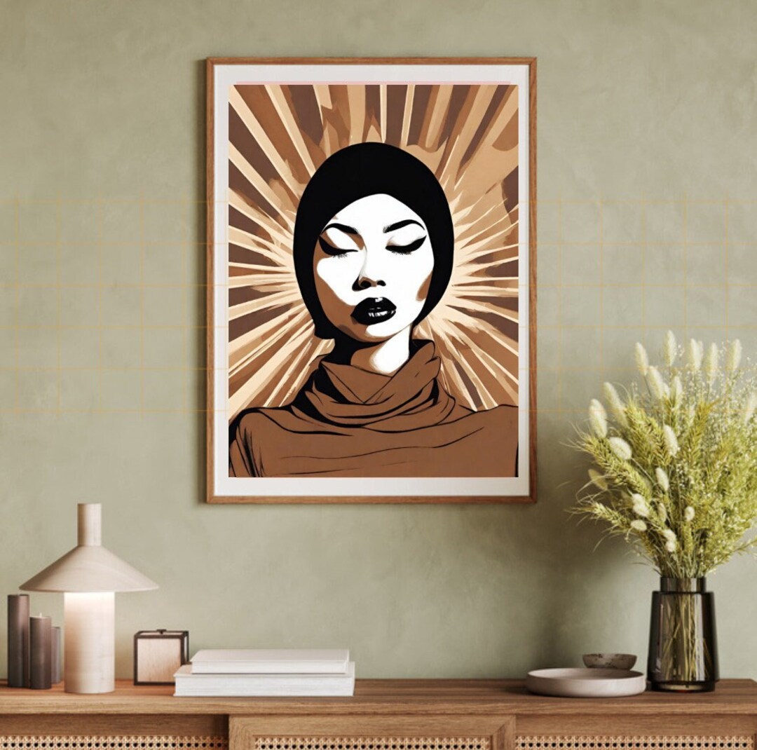 Asian Woman Framed Poster, Asian Art, Asian Poster Gift for Women ...
