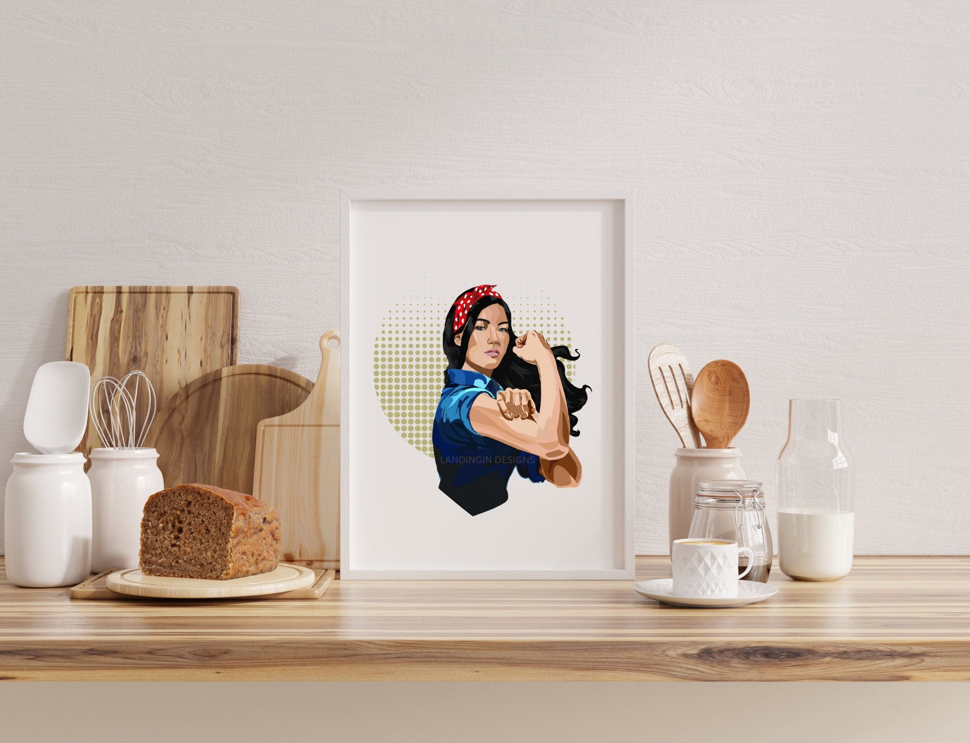 AAPI Heritage Asian Rosie the Riveter Wall Art Asian - Etsy