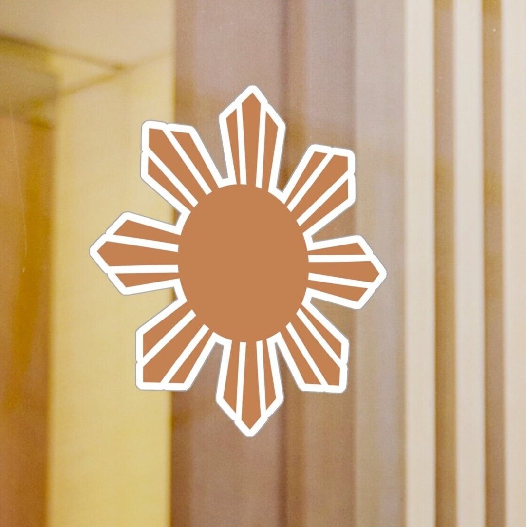 Filipino Flag Sticker, Filipino Star Decal, Philippines Flag Sticker ...