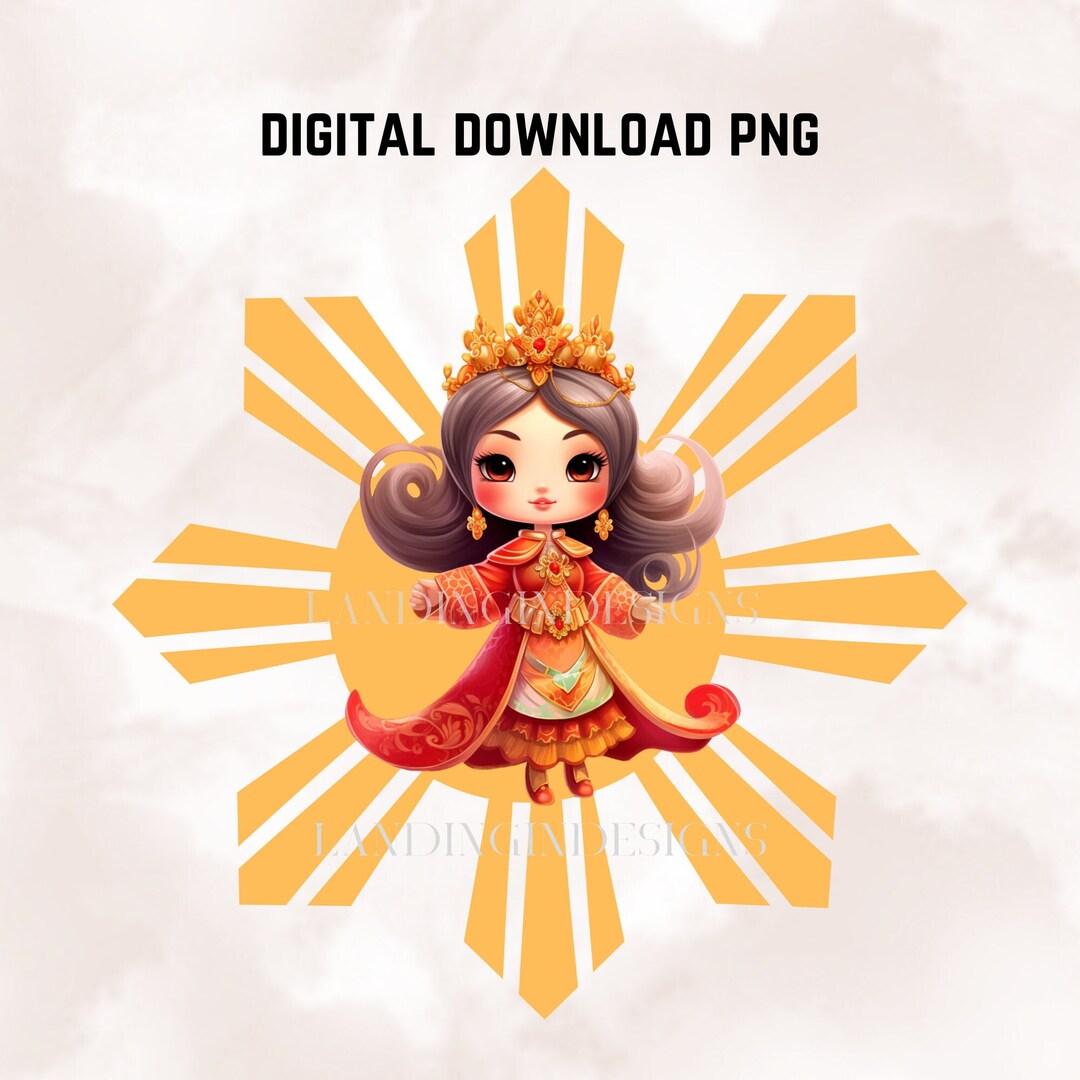 Filipino Art, Filipina PNG Digital Download, Filipino Princess Filipino ...