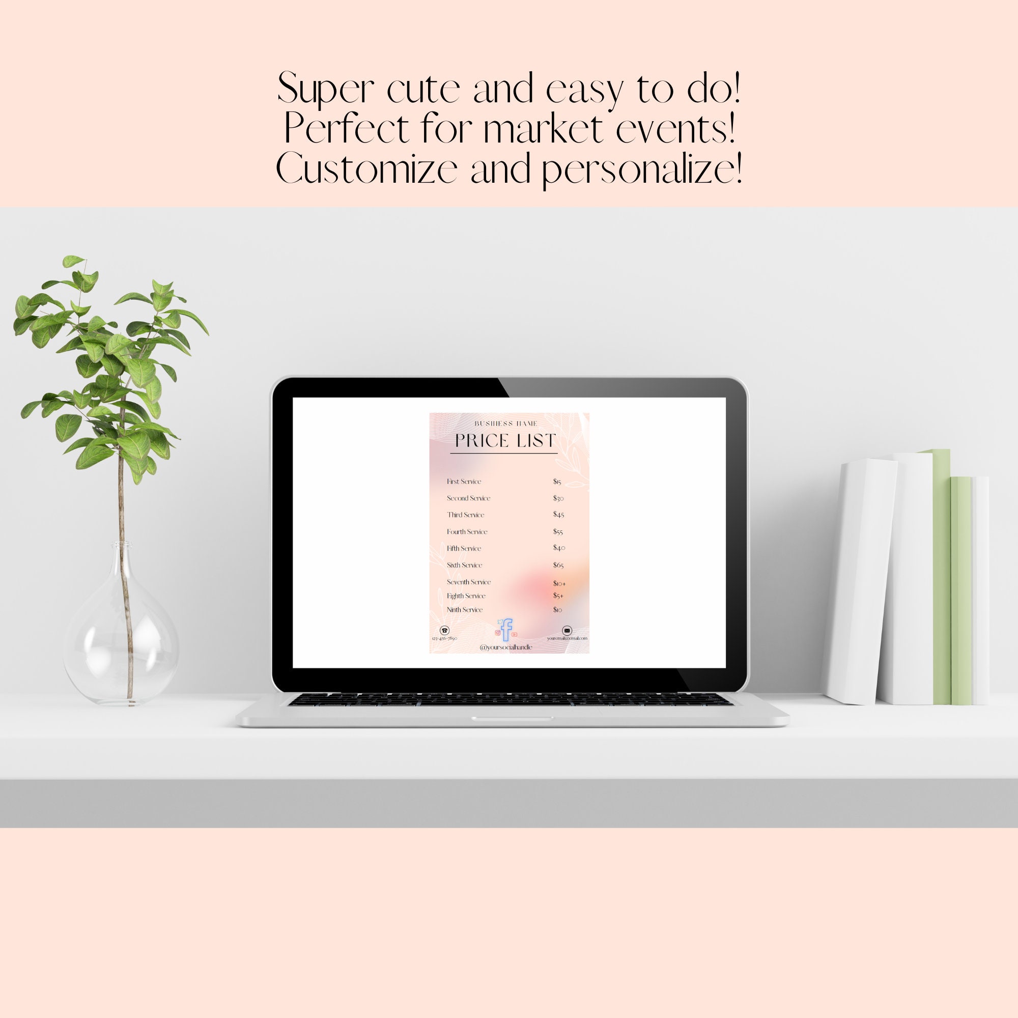 Price List Template DIY Flyer Template Design Price Sheet - Etsy