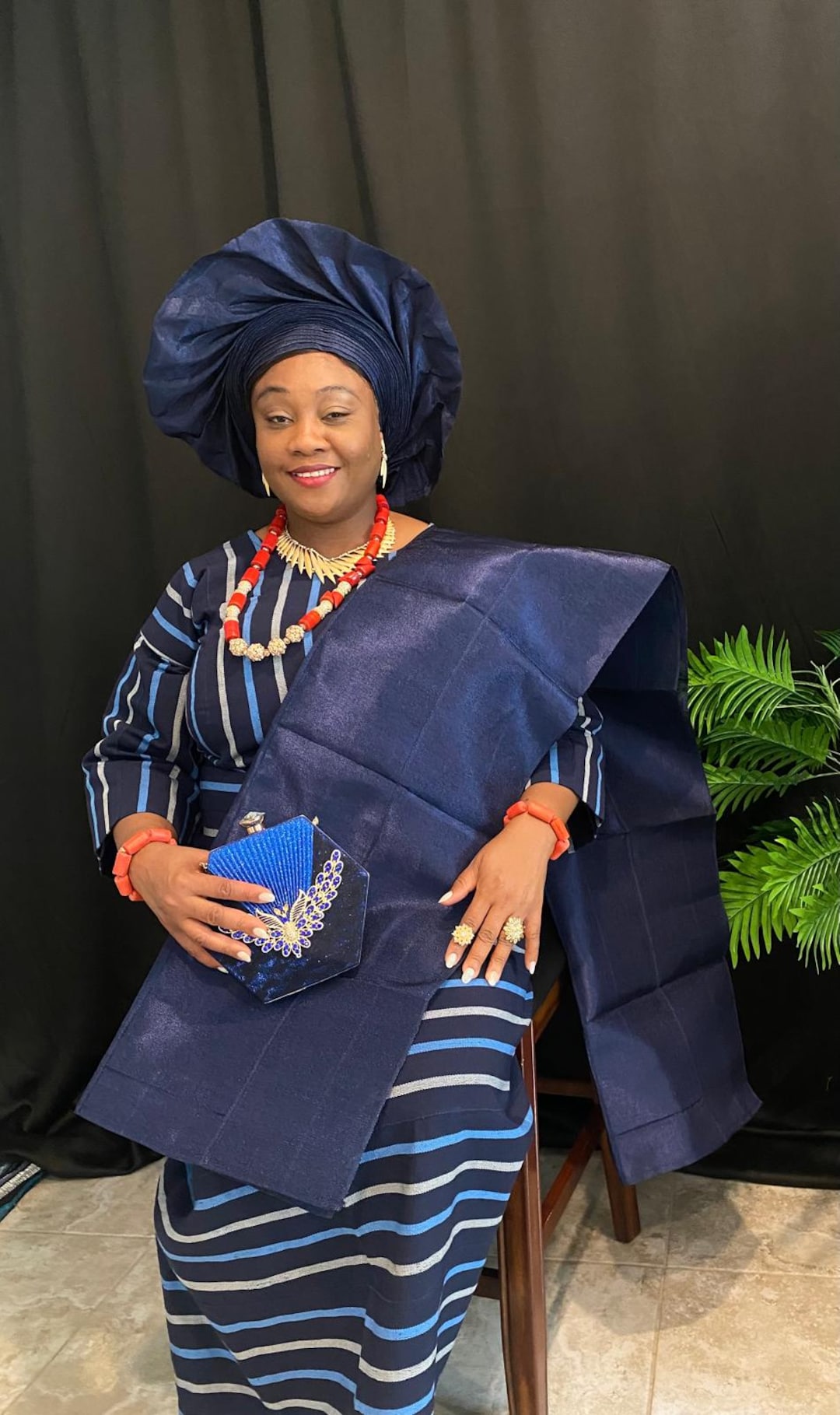 4 Pieces Set Aso Oke for Women, Buba/iro/gele/ipele for Wedding and ...