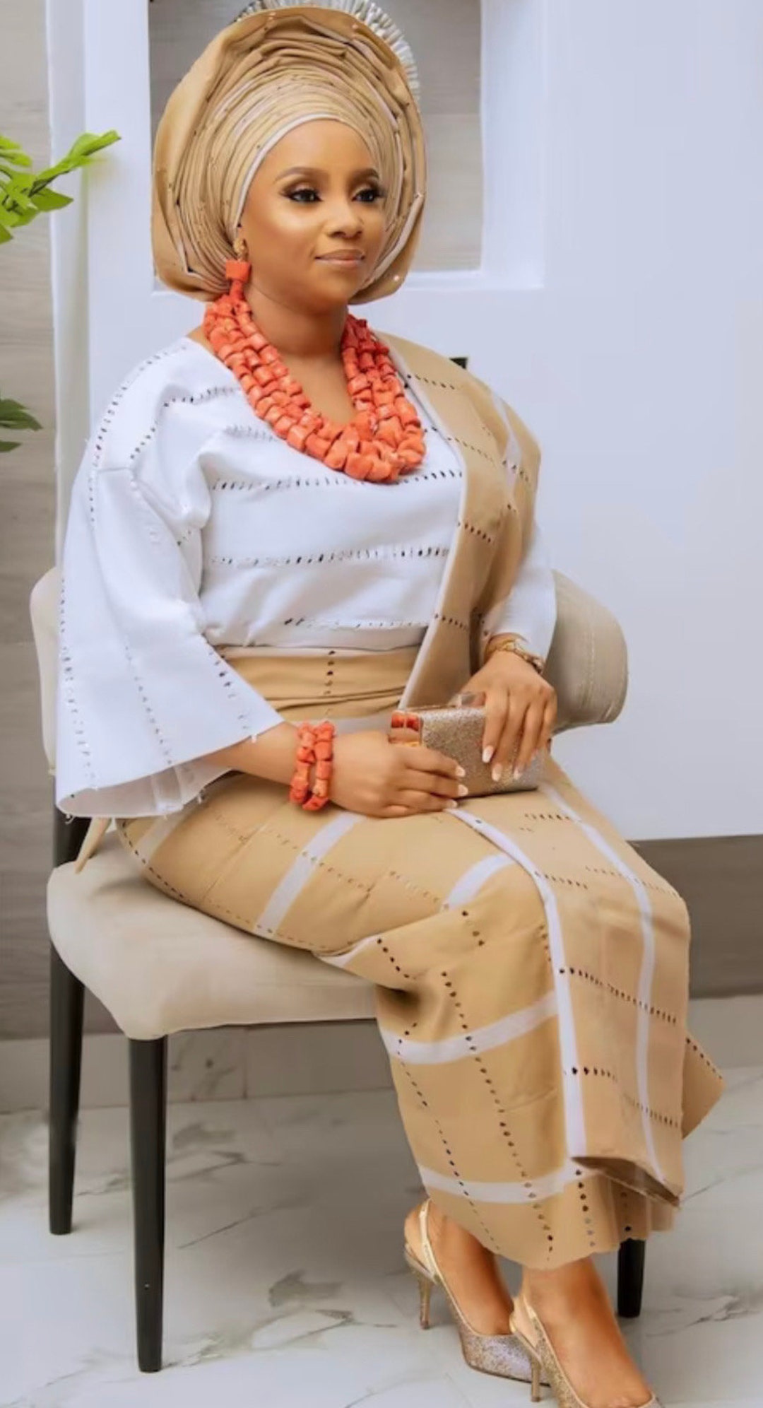 4 Pieces Set Aso Oke for Women, Buba/iro/gele/ipele for Wedding and ...