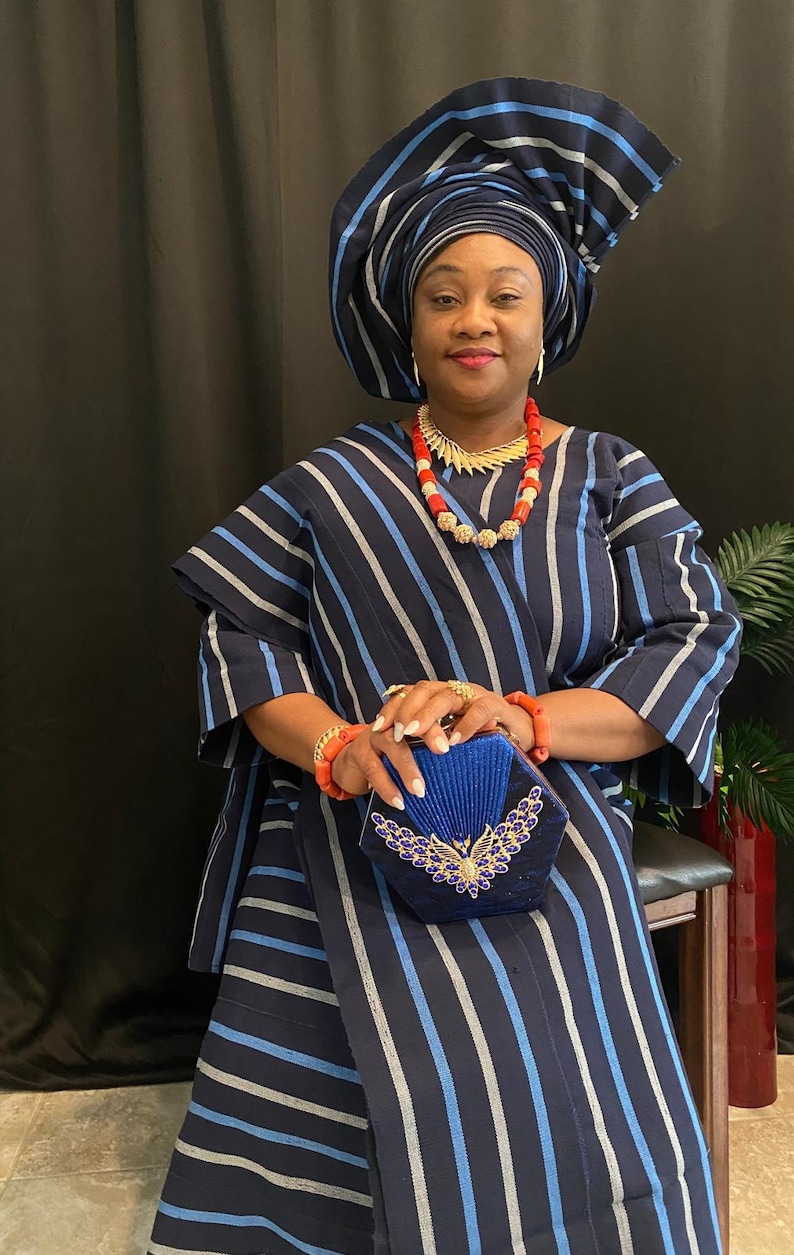 4 Pieces Set Aso Oke for Women, Buba/iro/gele/ipele for Wedding and ...