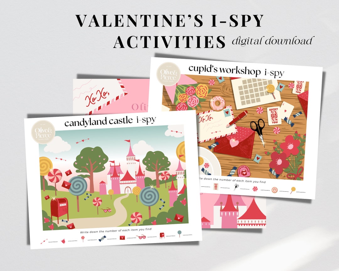Valentine's Day I Spy Activity Classroom Activity Kids Game Montessori ...
