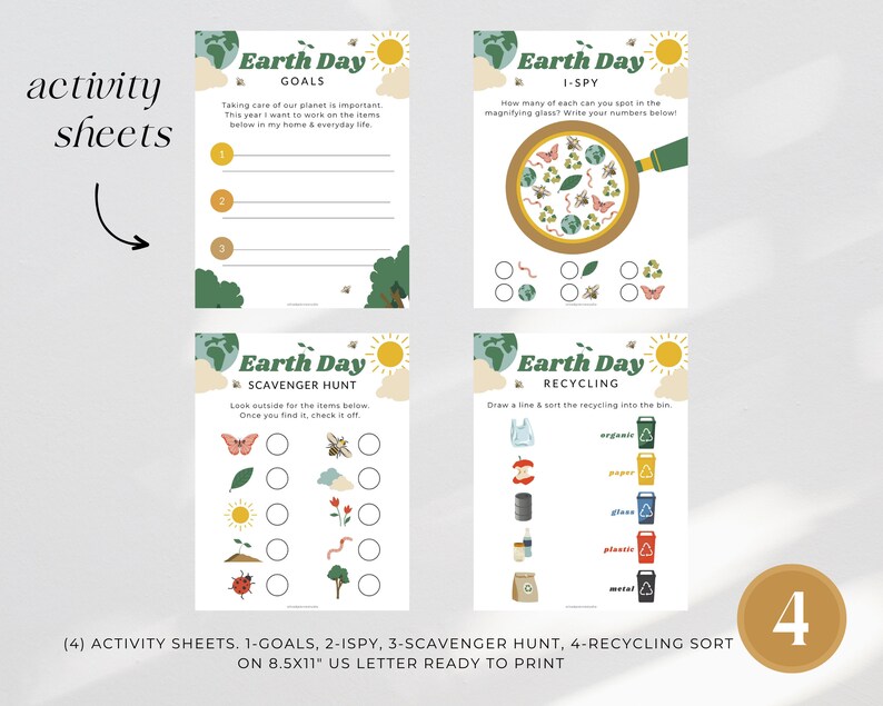 Printable Earth Day Nature Activity Sheets, Preschool Spring Games ...