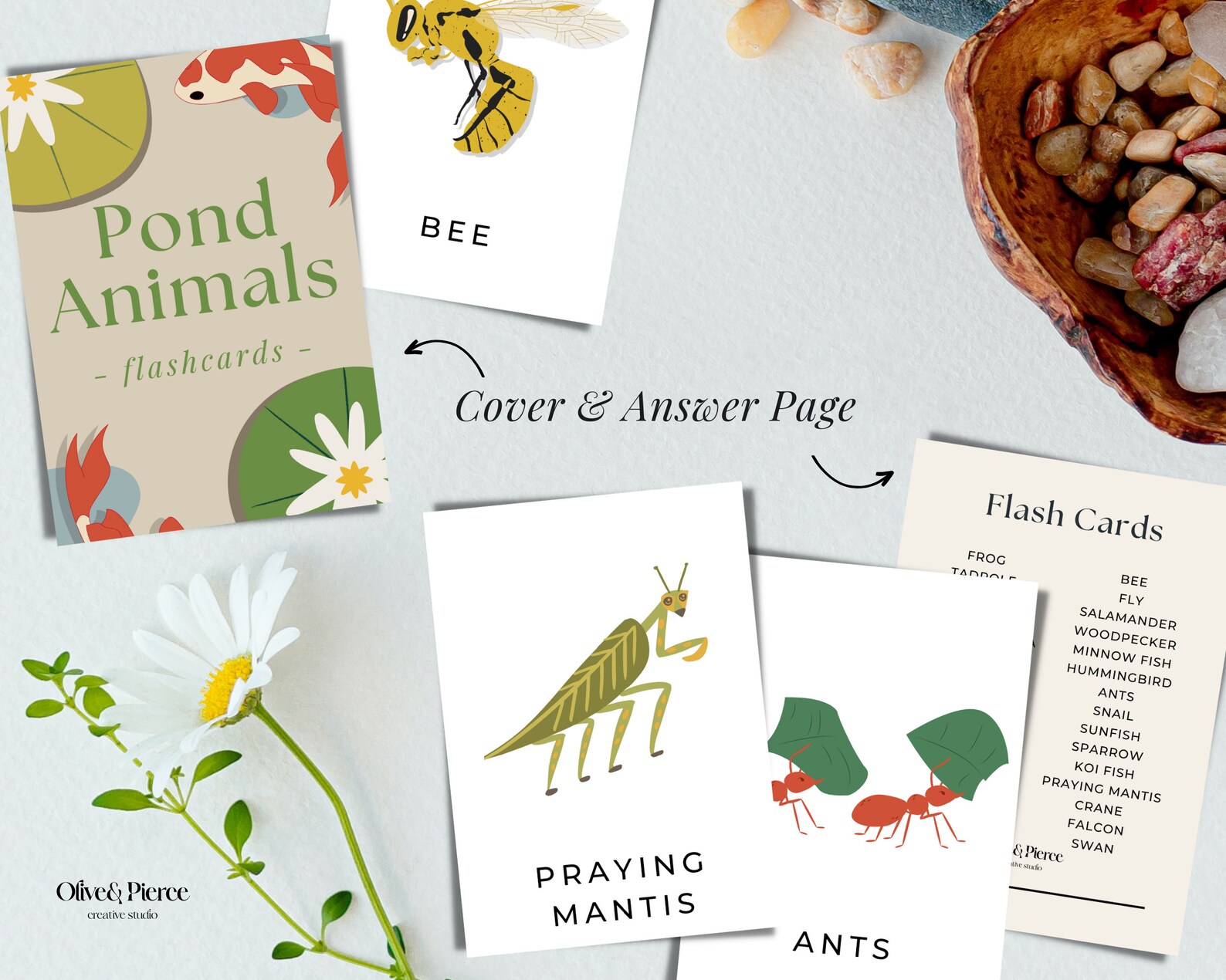 Printable Forest Animal Flashcards, Pond Spring Nature Unit Study ...