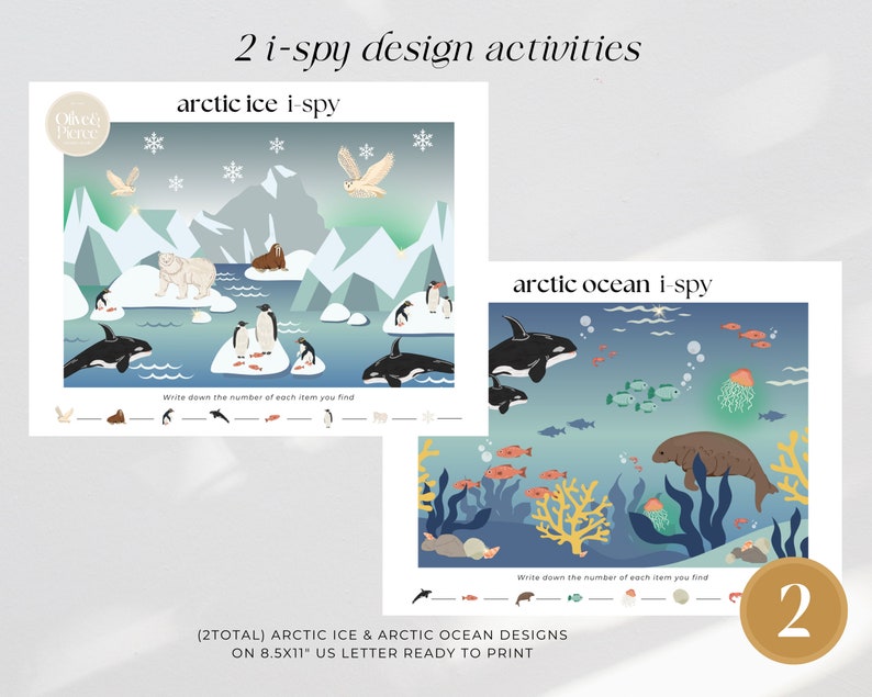 I-spy Arctic Animal Winter Activity Nature Unit Study Montessori ...