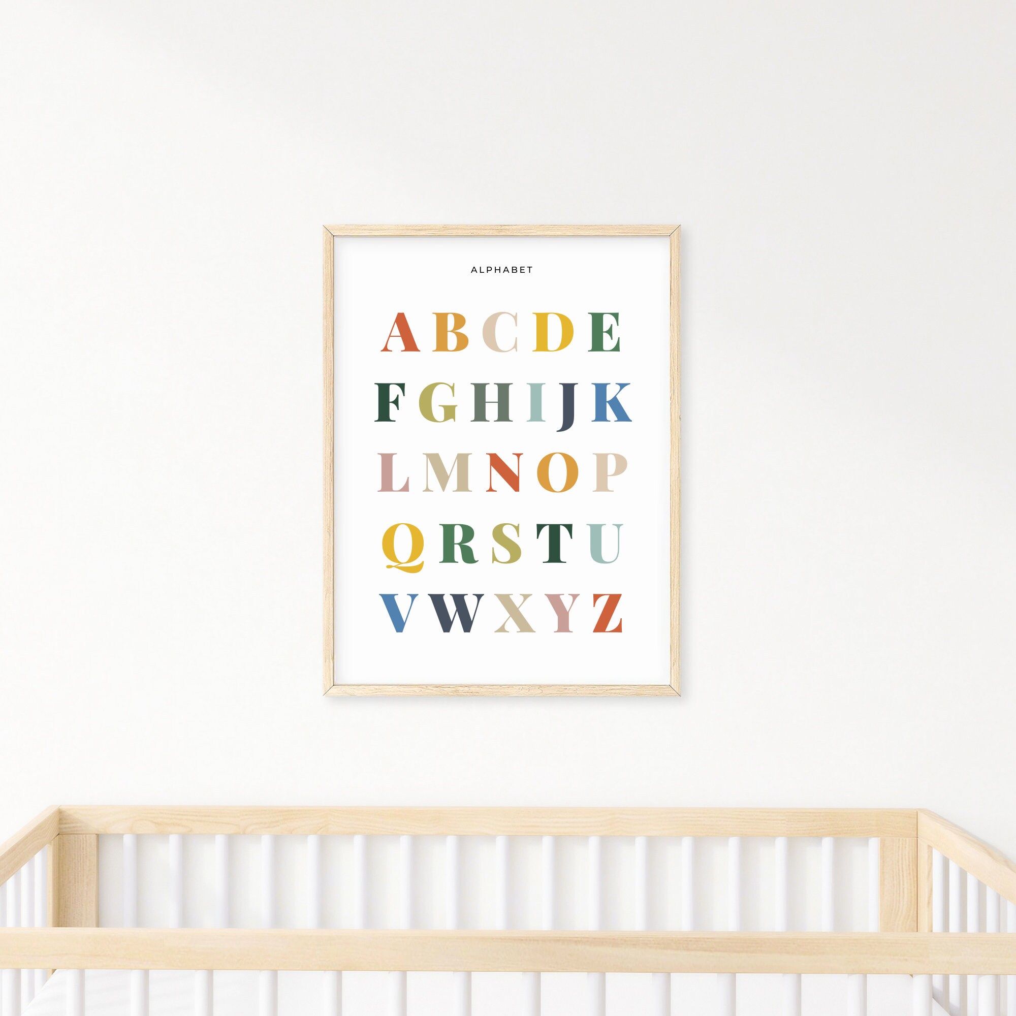 Rainbow Alphabet Print, Educational Wall Art, Homeschool Prints ...