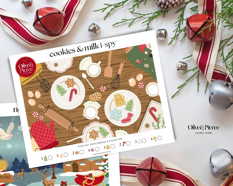 Printable Christmas I-spy Activities, Holiday Bundle, Christmas Games ...