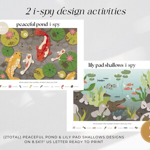 I-spy Printable Pond Forest Animal Activity, Spring Nature Unit Study ...