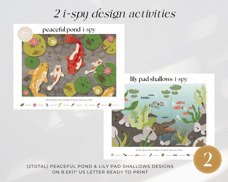 I-spy Printable Pond Forest Animal Activity, Spring Nature Unit Study ...