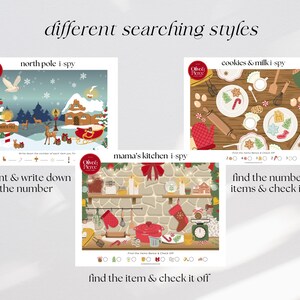 Printable Christmas I-spy Activities, Holiday Bundle, Christmas Games ...