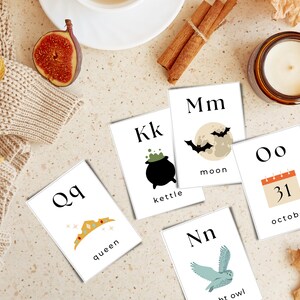 Halloween ABC Learning Flashcards Printable Back to School Fall ...