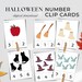 Halloween Number Clip Cards Printable Back to School Fall Montessori ...