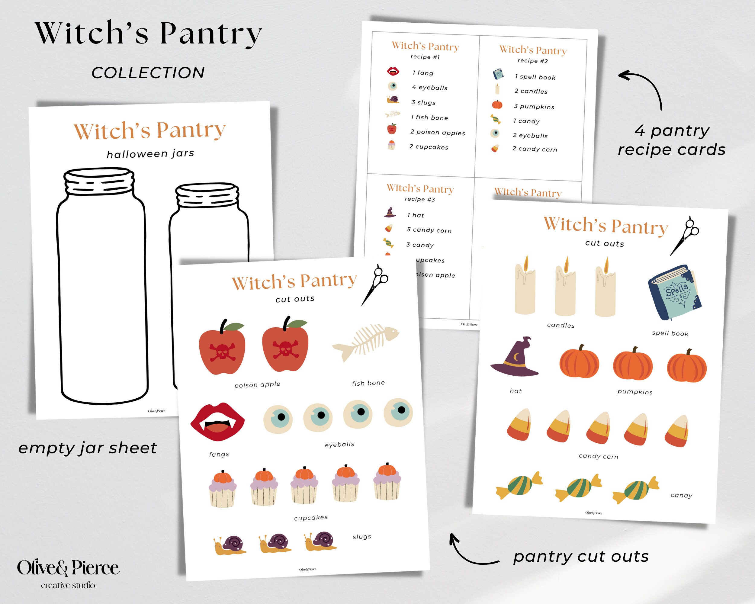 Halloween Spooky Recipe Jar Printable School Fall Montessori Homeschool ...