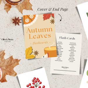 Printable Autumn Flashcards, Fall Nature Unit Study, Fall Vocabulary ...