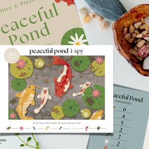 I-spy Printable Pond Forest Animal Activity, Spring Nature Unit Study ...