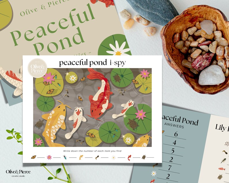 I-spy Printable Pond Forest Animal Activity, Spring Nature Unit Study ...