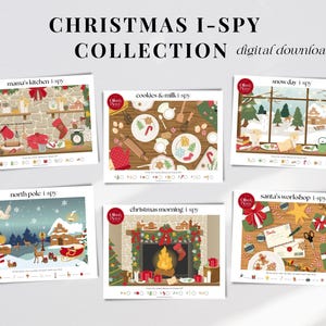 Printable Christmas I-spy Activities, Holiday Bundle, Christmas Games ...