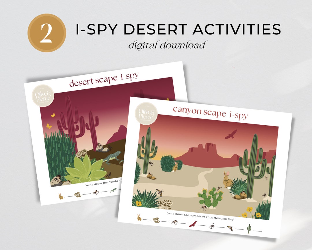 I-spy Summer Desert Worksheet, Count, Game, Montessori, Activity Book ...