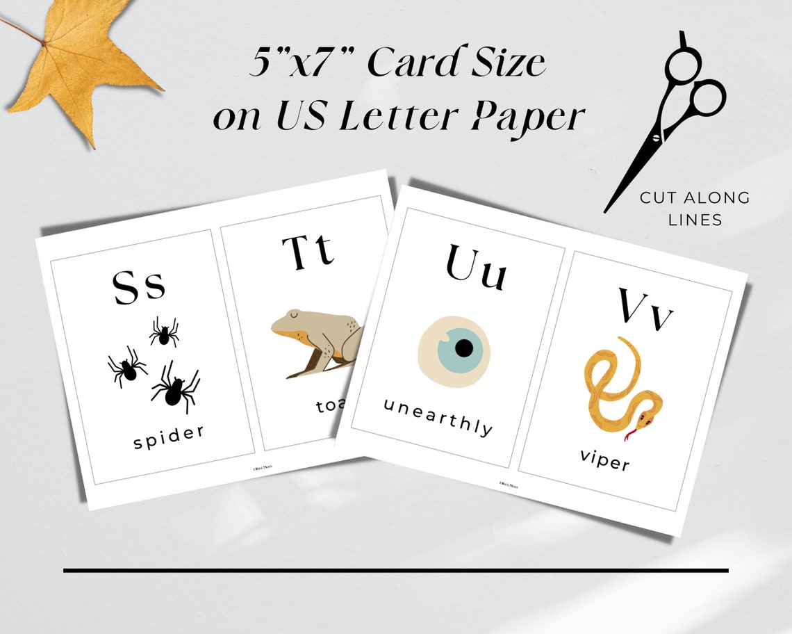 Halloween ABC Learning Flashcards Printable Back to School Fall ...