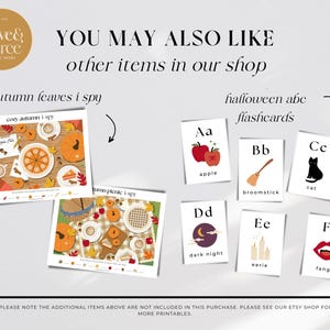 Printable Autumn Flashcards, Fall Nature Unit Study, Fall Vocabulary ...