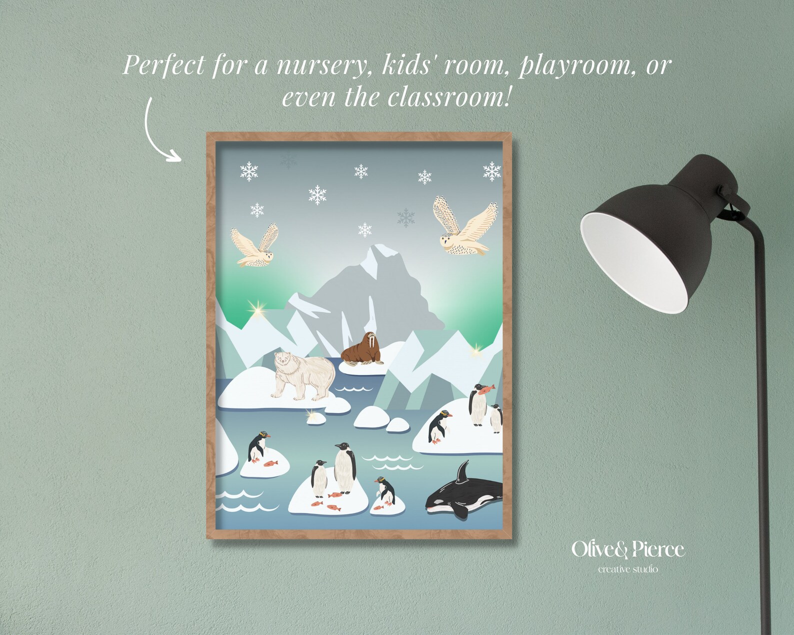 Arctic Antarctic Animal Winter Wall Art Nature Unit Study Montessori ...