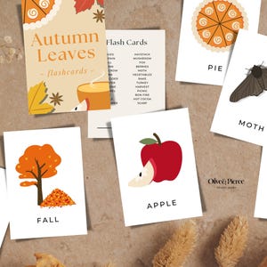 Printable Autumn Flashcards, Fall Nature Unit Study, Fall Vocabulary ...