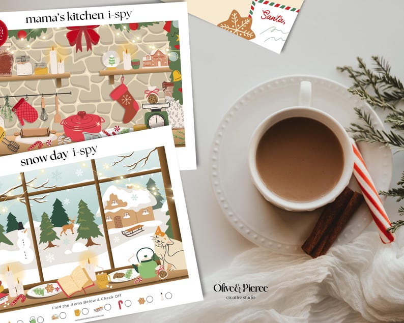 Printable Christmas I-spy Activities, Holiday Bundle, Christmas Games ...