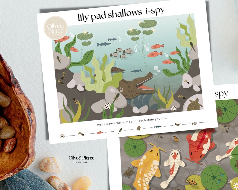 I-spy Printable Pond Forest Animal Activity, Spring Nature Unit Study ...