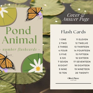 Printable Nature Number Cards, Spring Forest Unit Study, Montessori ...