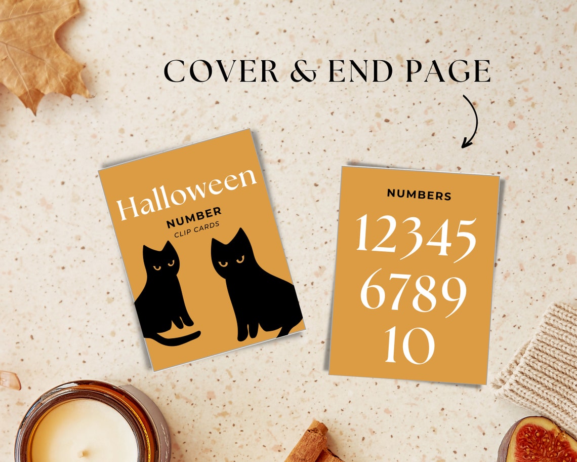 Halloween Number Clip Cards Printable Back to School Fall Montessori ...