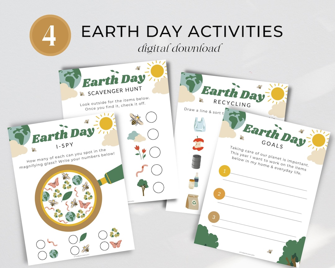 Printable Earth Day Nature Activity Sheets, Preschool Spring Games ...