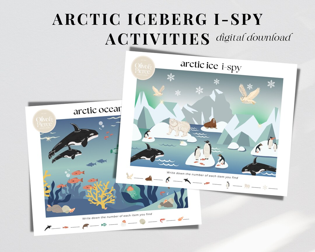 I-spy Arctic Animal Winter Activity Nature Unit Study Montessori ...