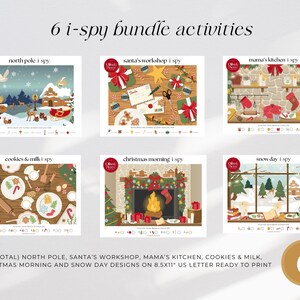 Printable Christmas I-spy Activities, Holiday Bundle, Christmas Games ...