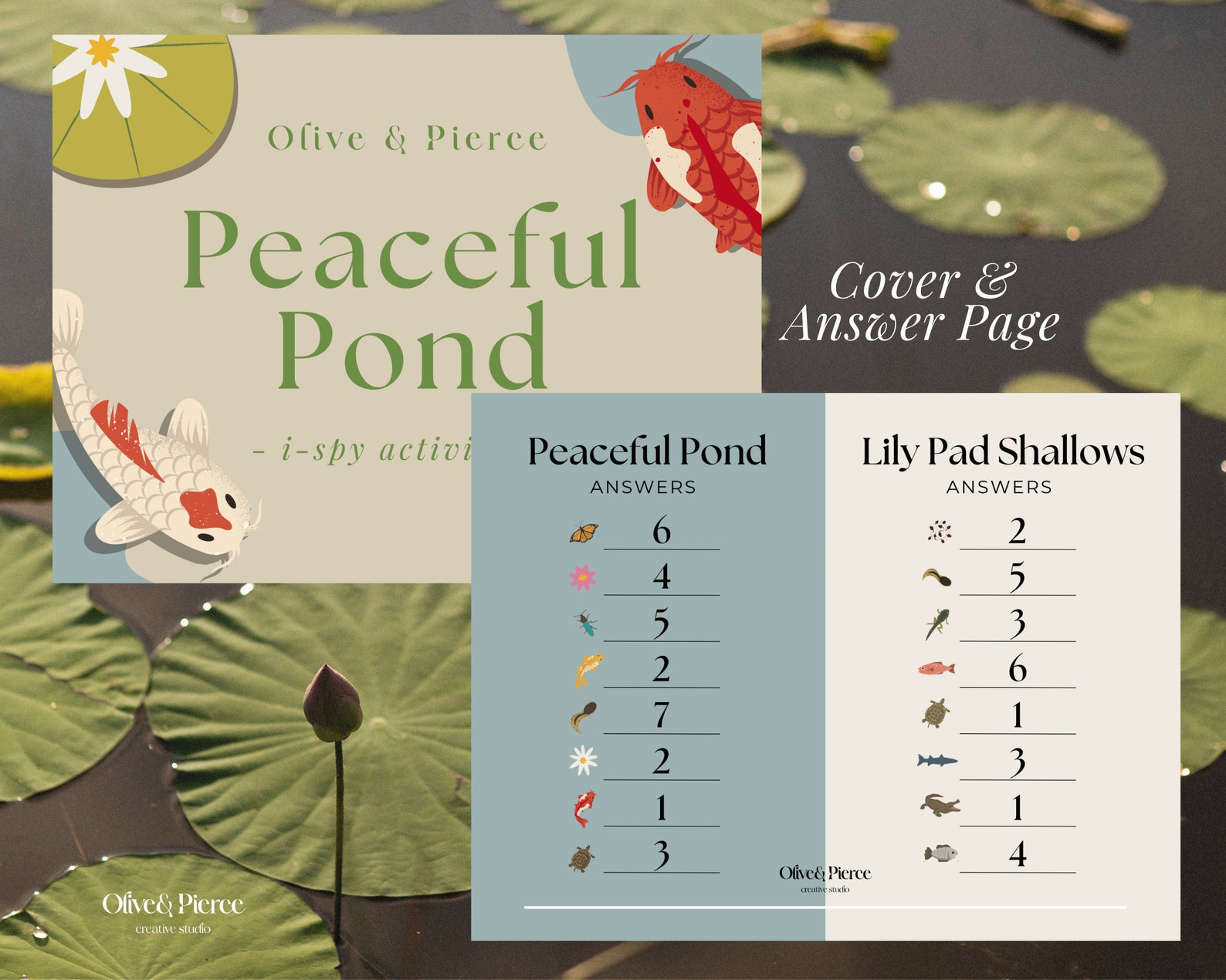I-spy Printable Pond Forest Animal Activity, Spring Nature Unit Study ...