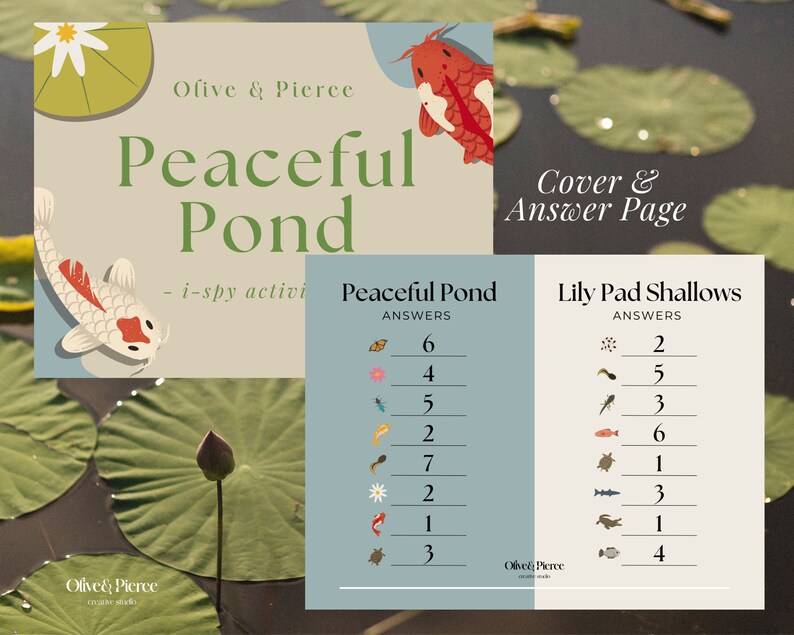 I-spy Printable Pond Forest Animal Activity, Spring Nature Unit Study ...