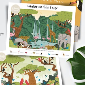 I-spy Printable Jungle Animal Activity, Rainforest Nature Unit Study ...