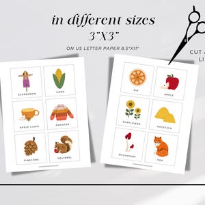 Printable Autumn Flashcards, Fall Nature Unit Study, Fall Vocabulary ...