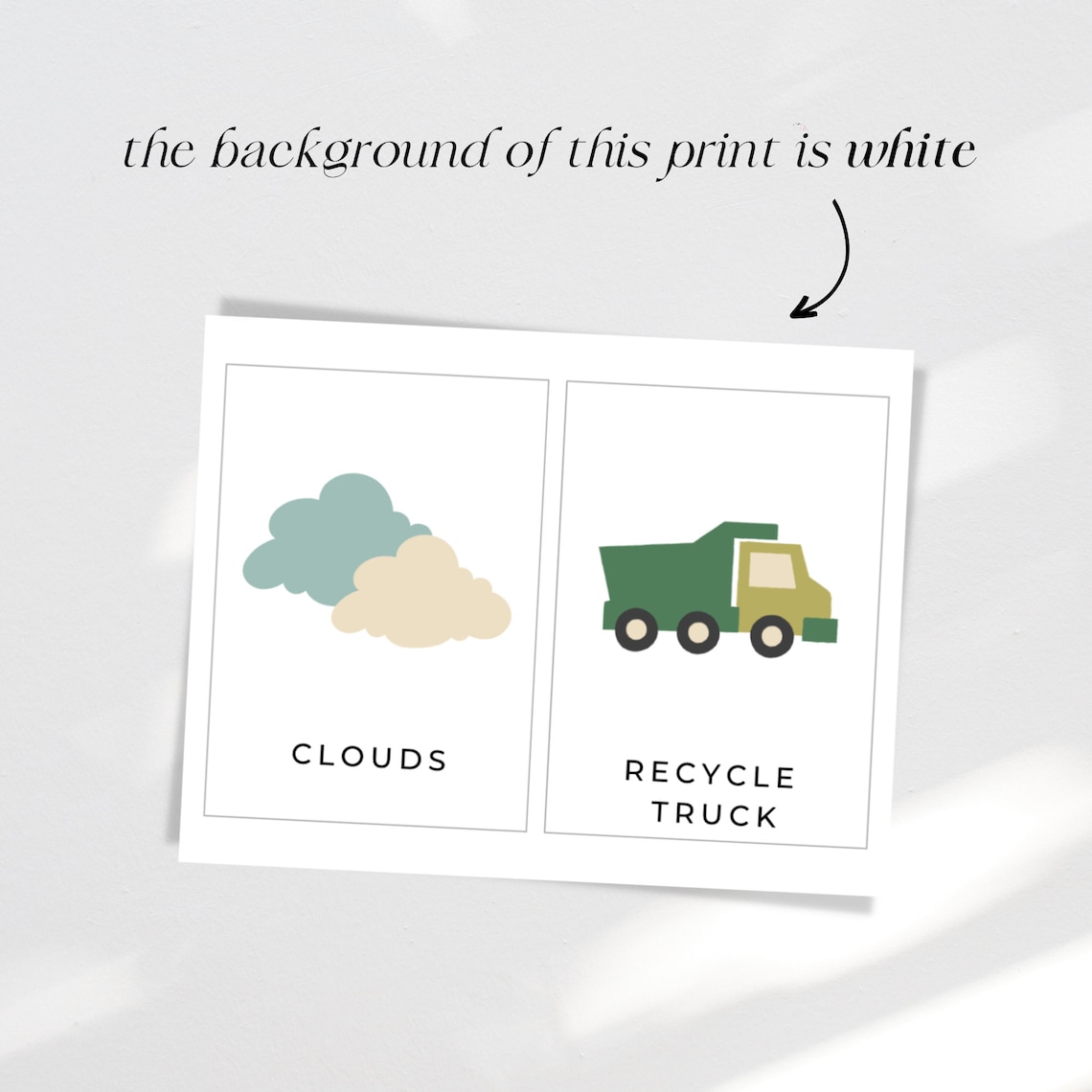 Printable Earth Day Nature Flashcards Montessori Activity Homeschool ...