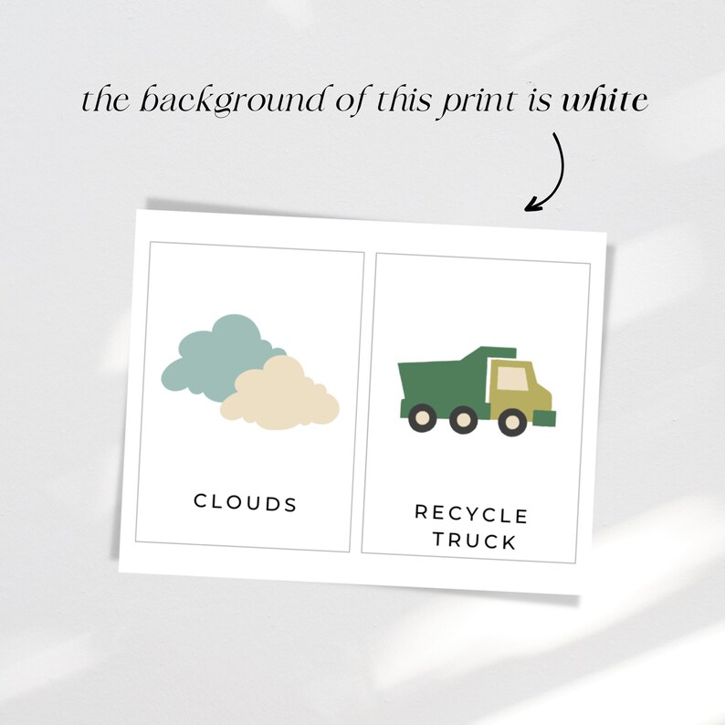 Printable Earth Day Nature Flashcards Montessori Activity Homeschool ...