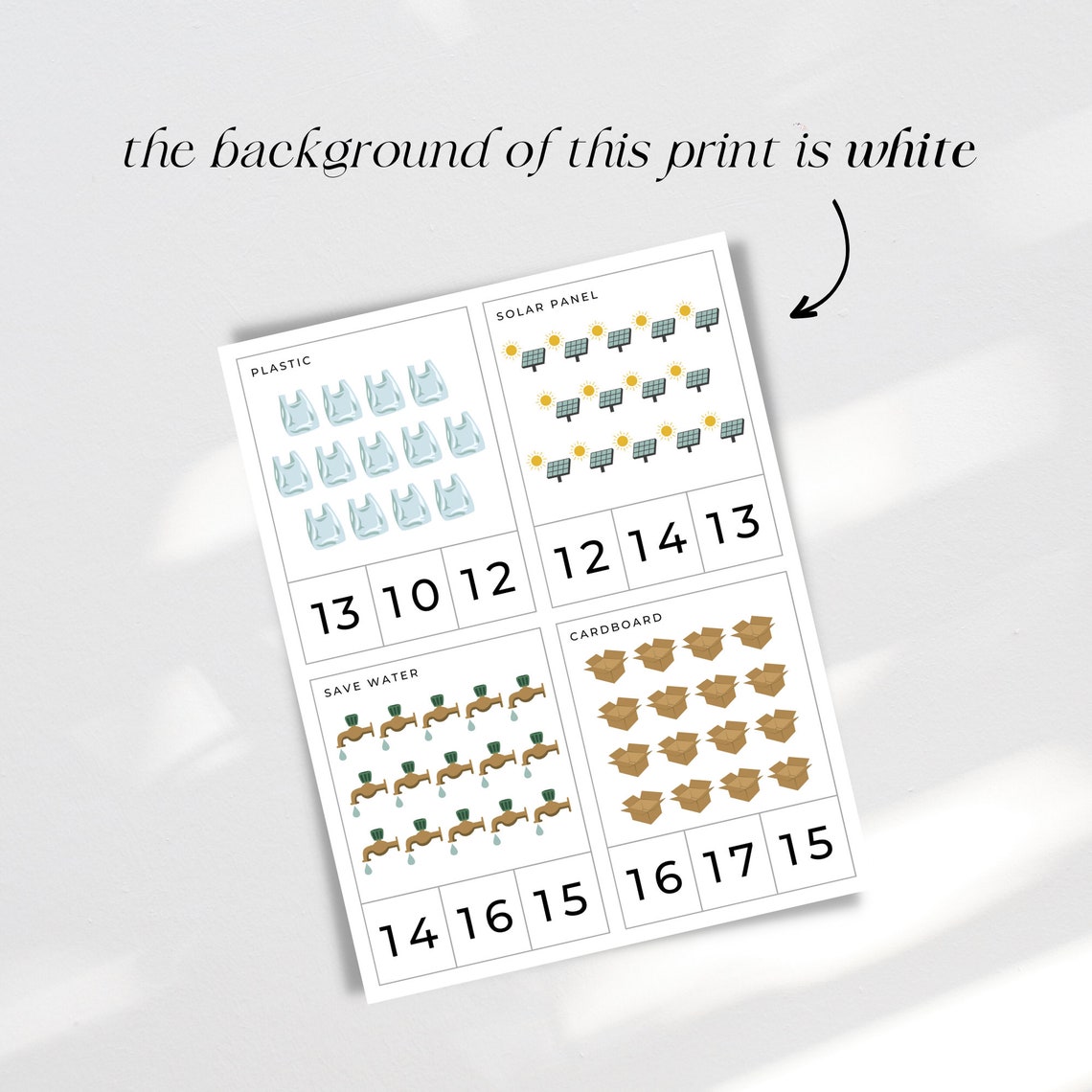 Earth Day Clip Cards, Earth Day Printable, Count and Clip Cards ...