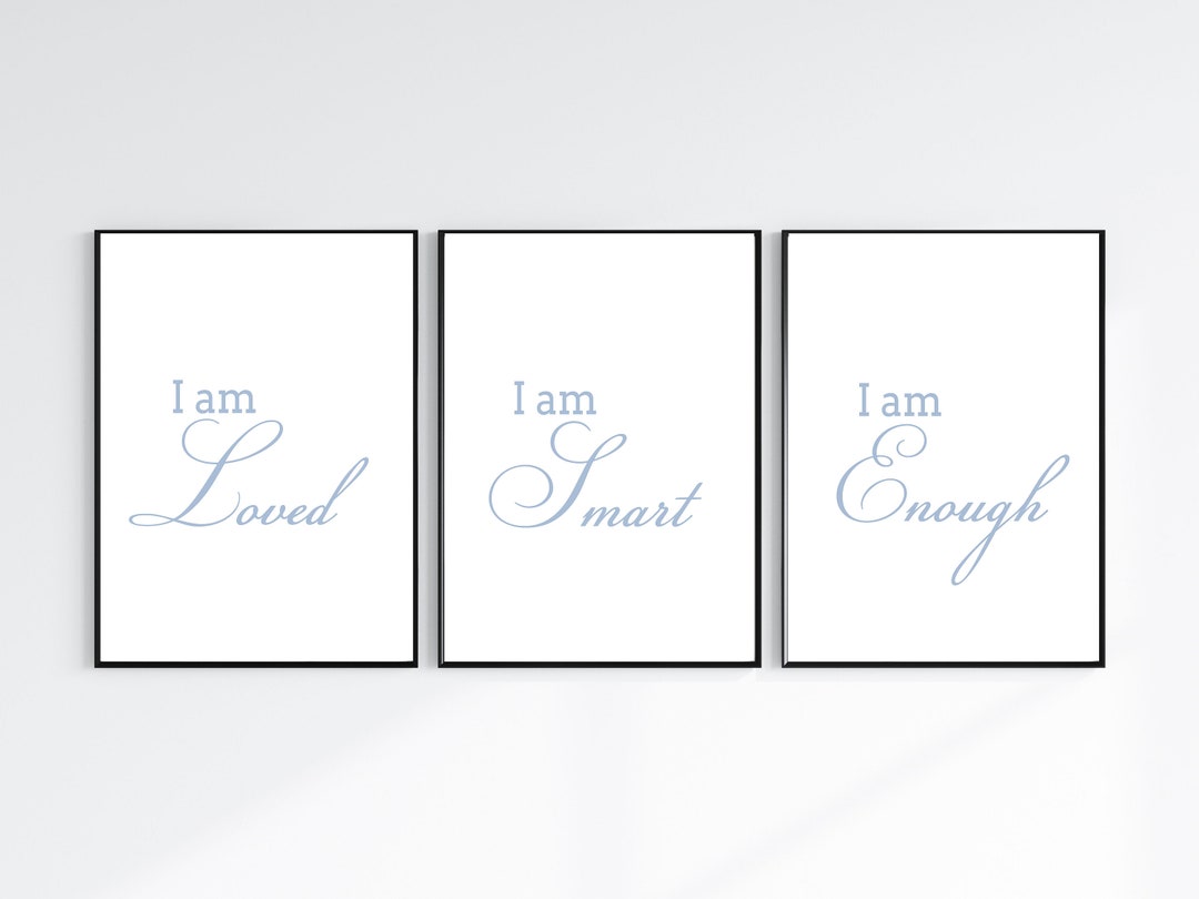 I Am Wall Art, Affirmation Wall Art, Set of 3, Boy Nursery Decor ...