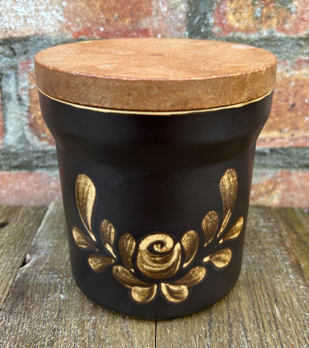 Vintage Denby Bakewell Stoneware Pottery Kitchen Storage Pot Tub ...