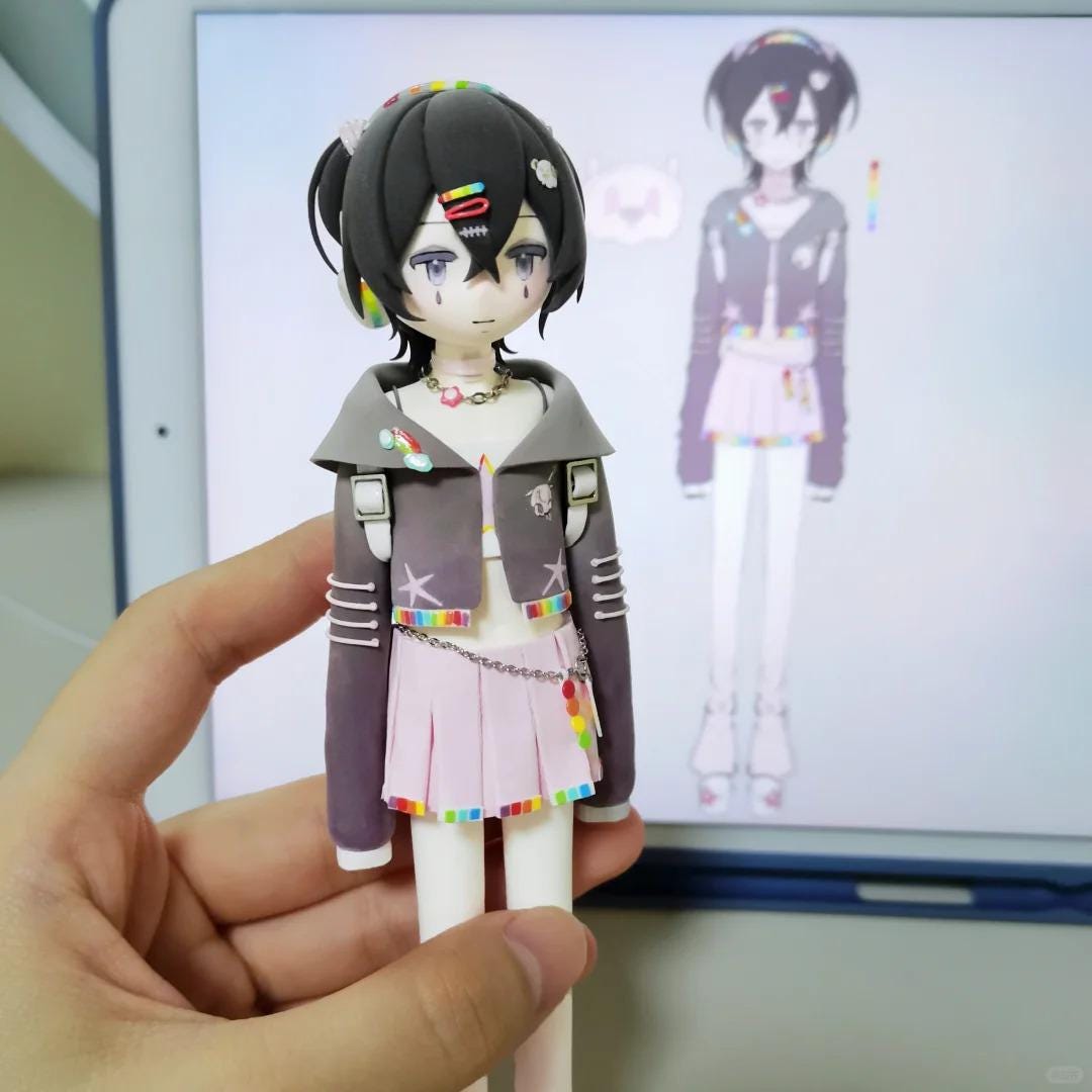 Chibi • OC Character Figure Commission, Handmade Personalized Figurine ...